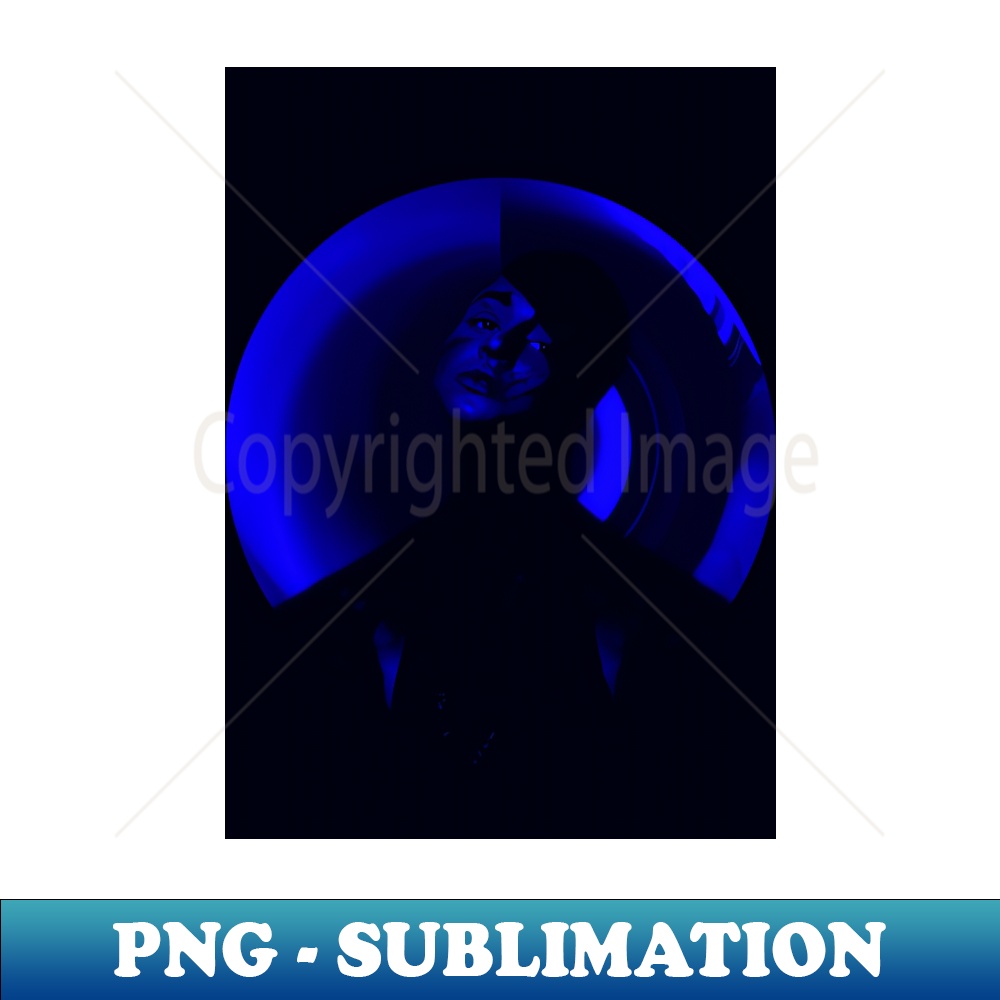 Beautiful girl in weird dark costume Blue light dark dim Dar | Inspire ...