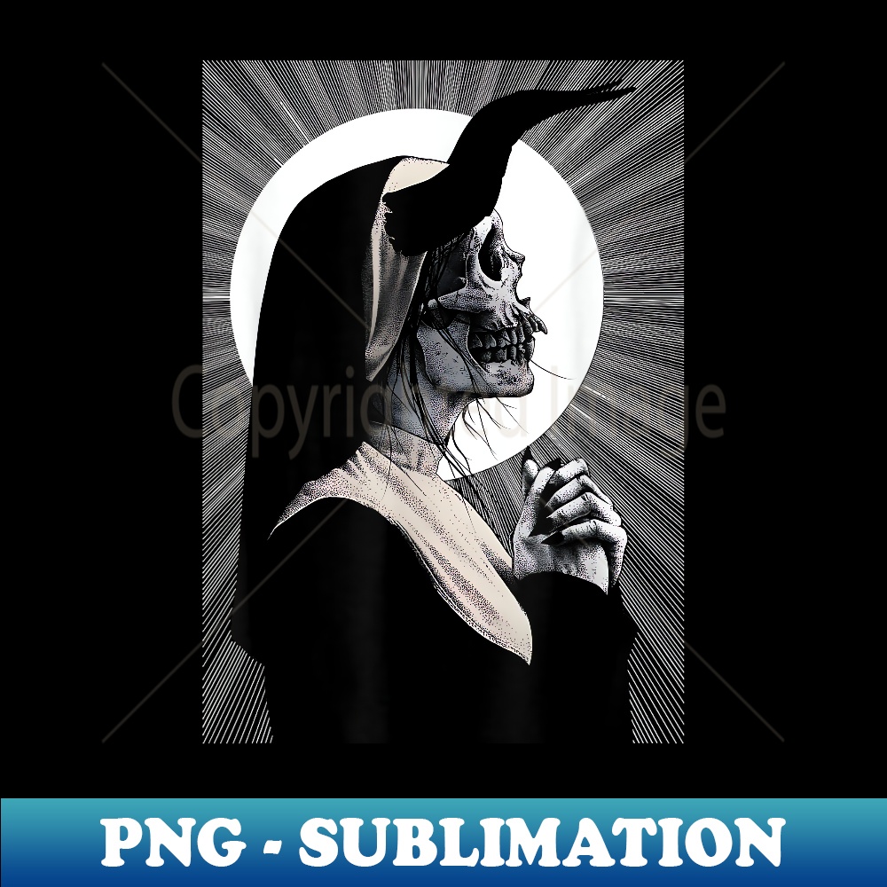 Evil Bad Satanic Nun Prayer Skull Skeleton Unholy Gothic - P | Inspire ...