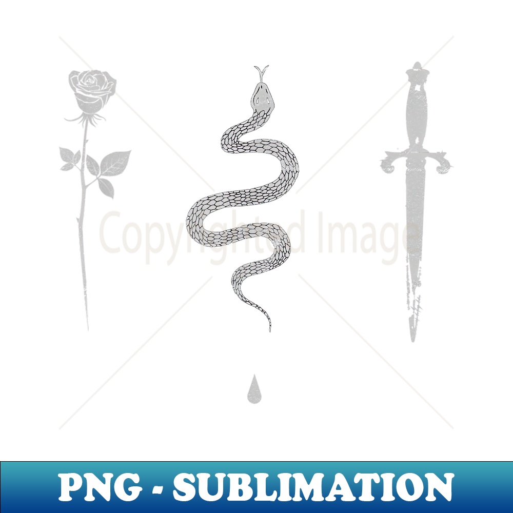 Occult Rose Dagger Snake Gothic Grunge Satan Devil Black SM | Inspire ...