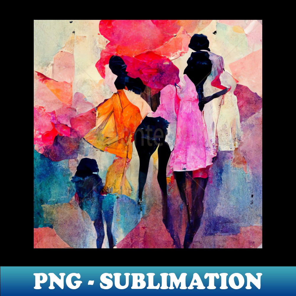 Abstract design of ladies wearing colorful dresses - Exclusi | Inspire ...