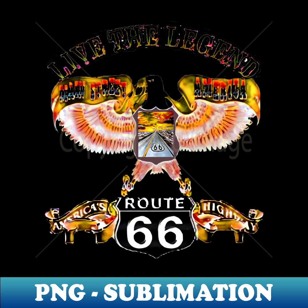 live the legend route 66 - Exclusive PNG Sublimation Downloa - Inspire ...