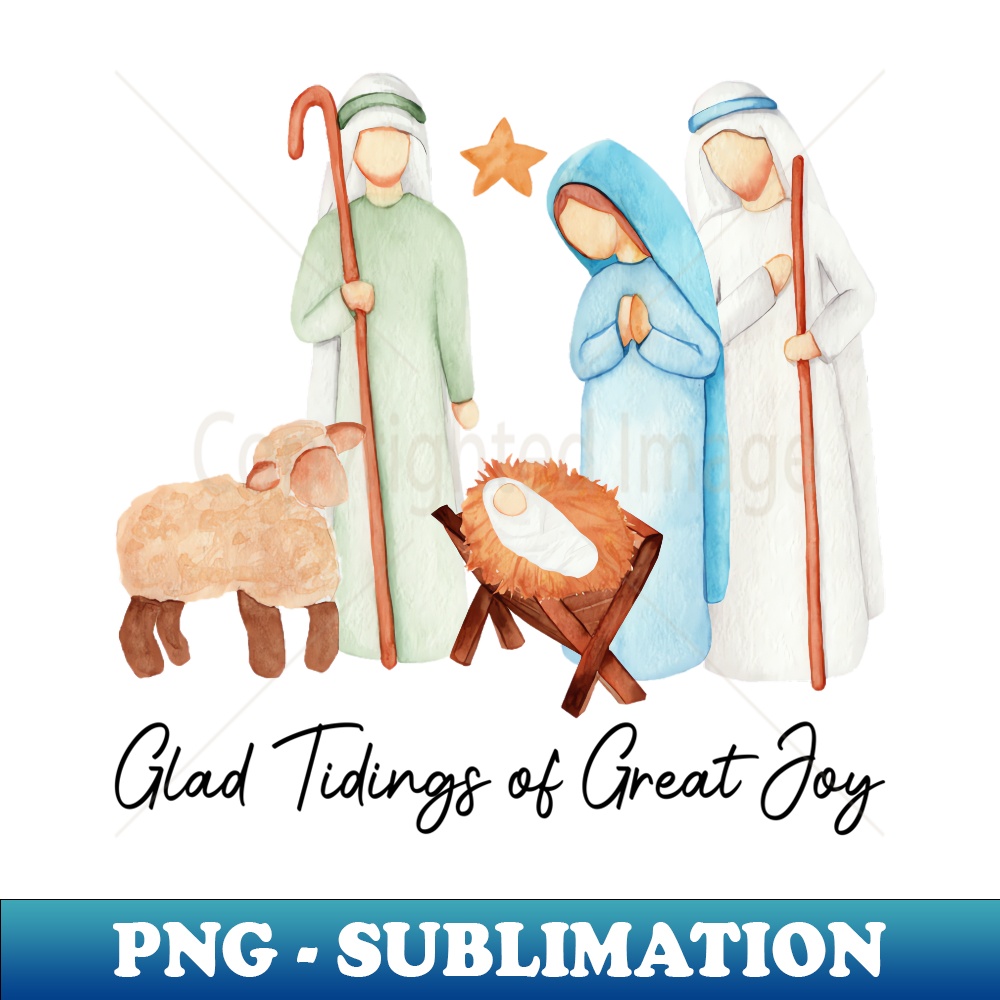 Christmas Glad Tidings Of Great Joy Nativity Christian Jesus | Inspire ...