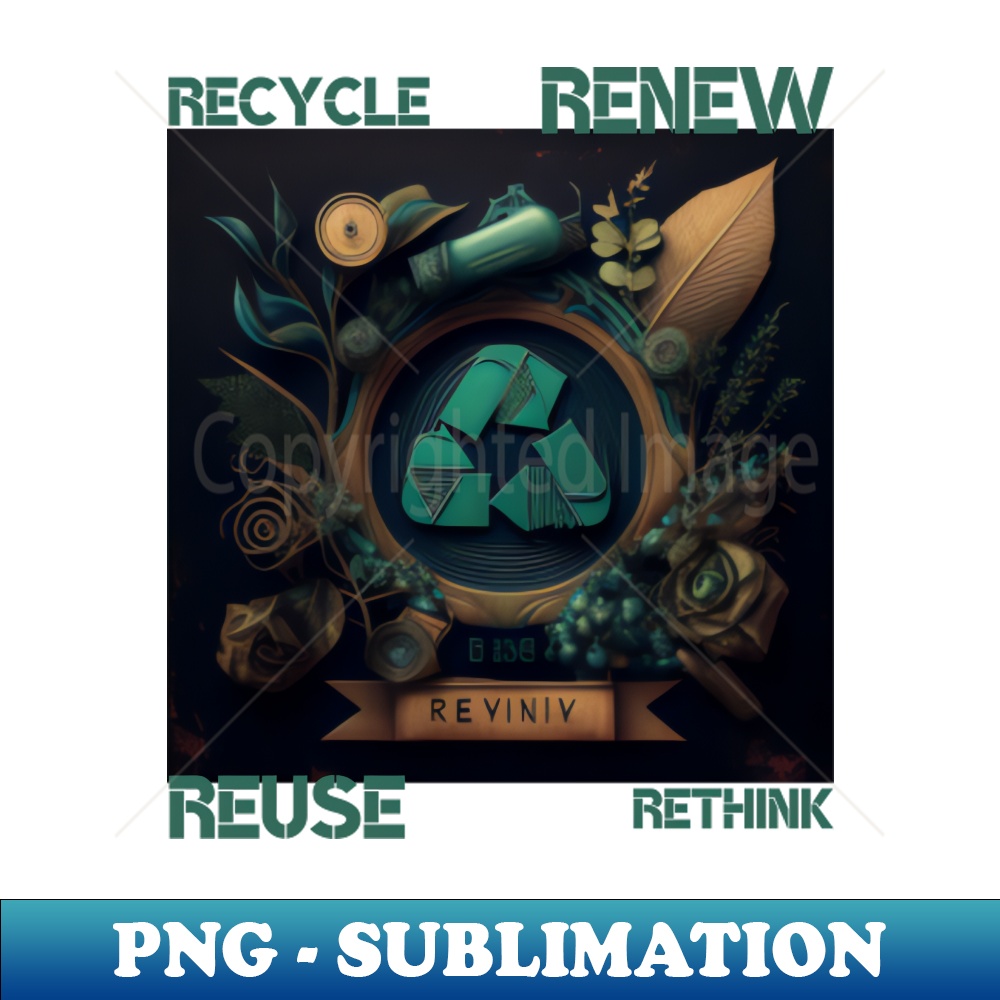 RECYCLE RENEW REUSE RETHINK - PNG Sublimation Digital Downlo | Inspire ...