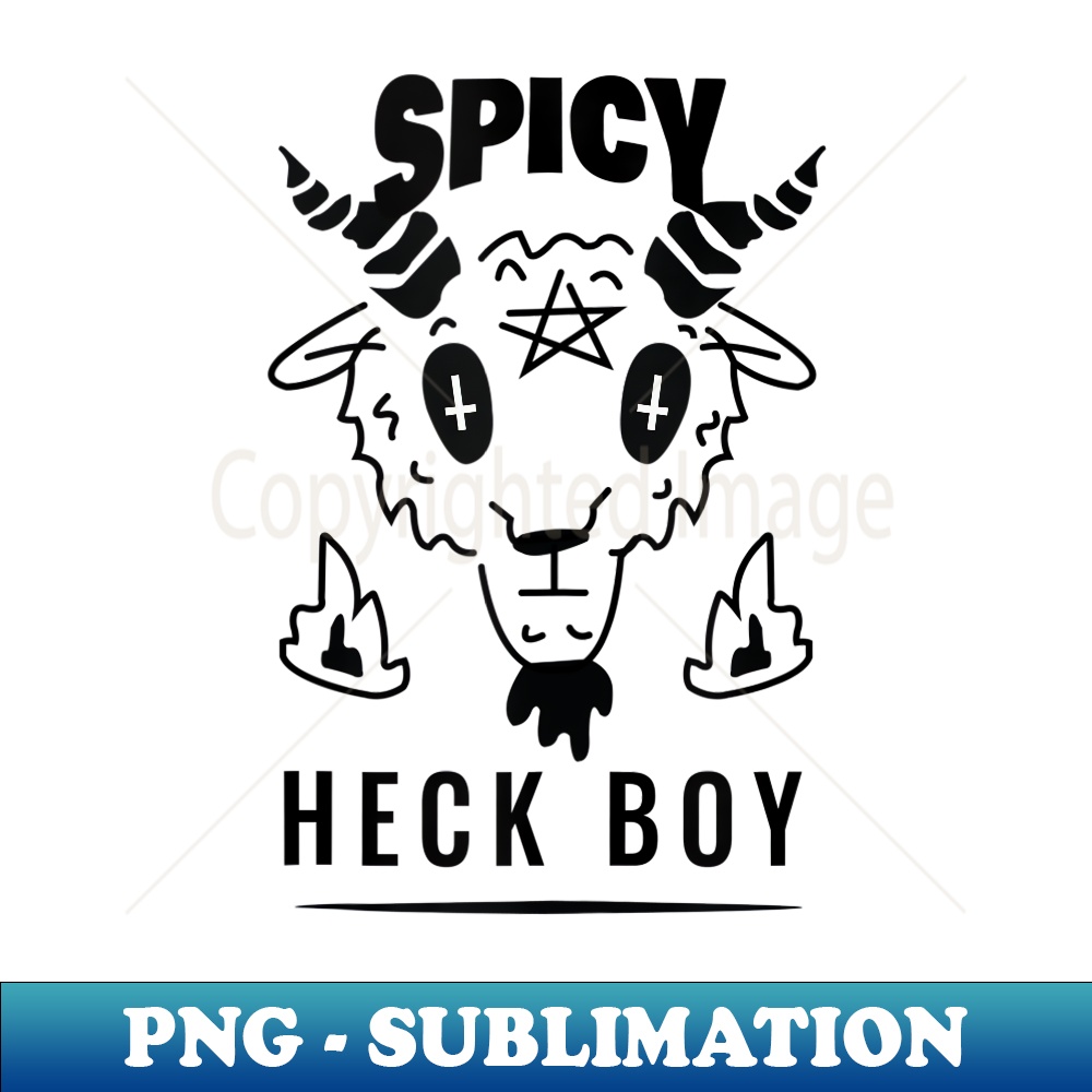 Spicy Heck Boy Funny Goth Satanist Goat Demon Satanic Meme | Inspire Uplift