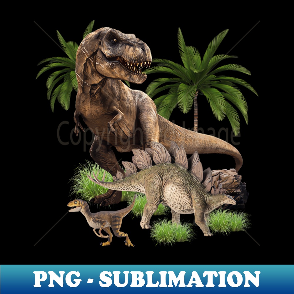 dinosaurs with palm trees - Signature Sublimation PNG File - | Inspire ...