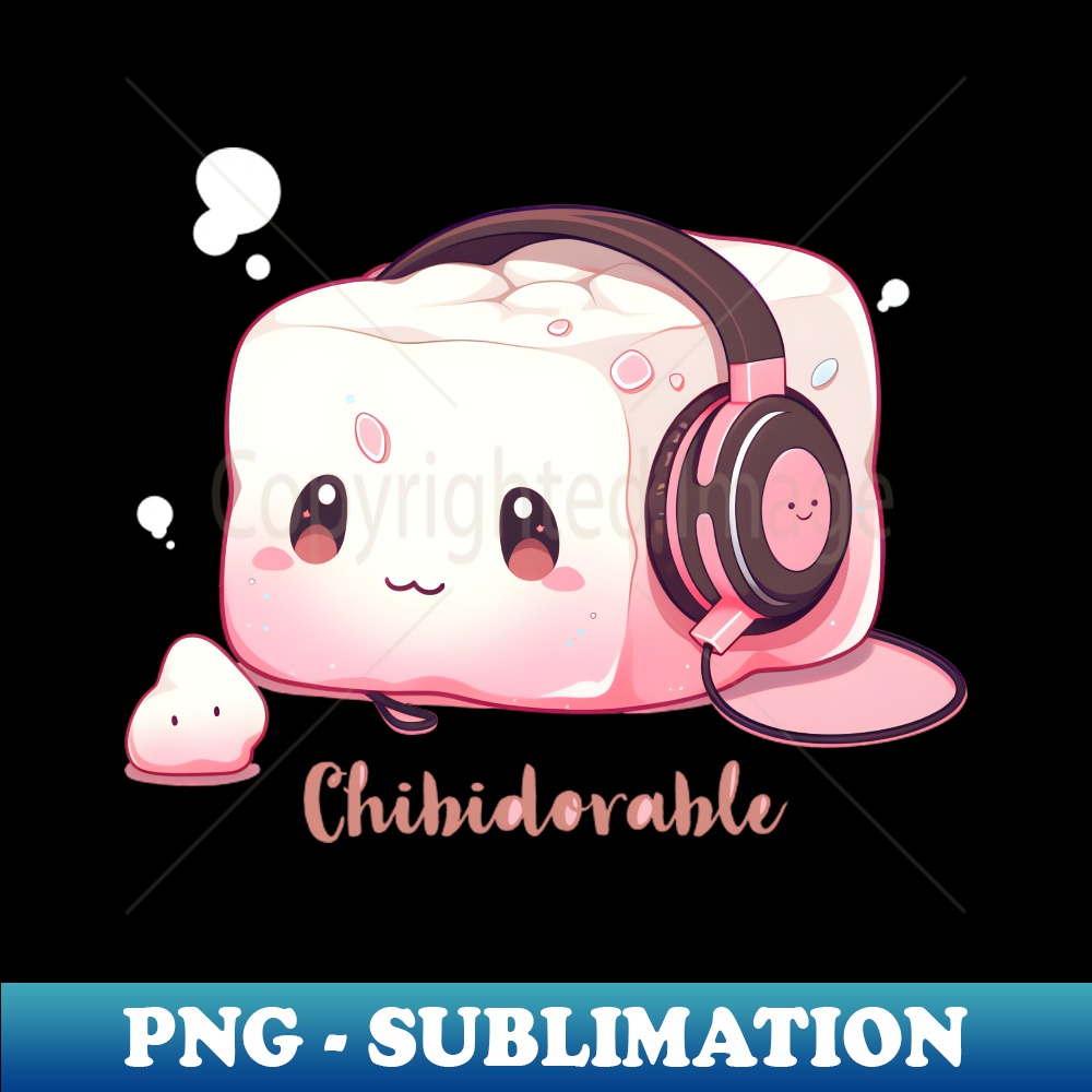 Happy Cute Kawaii Chibi Marshmallow Blob Character with Musi | Inspire ...