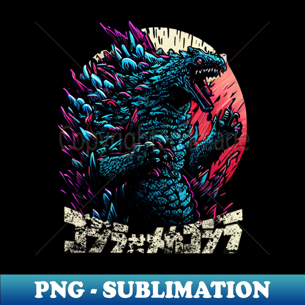 Godzilla Attack - PNG Transparent Sublimation Design - Boost | Inspire ...