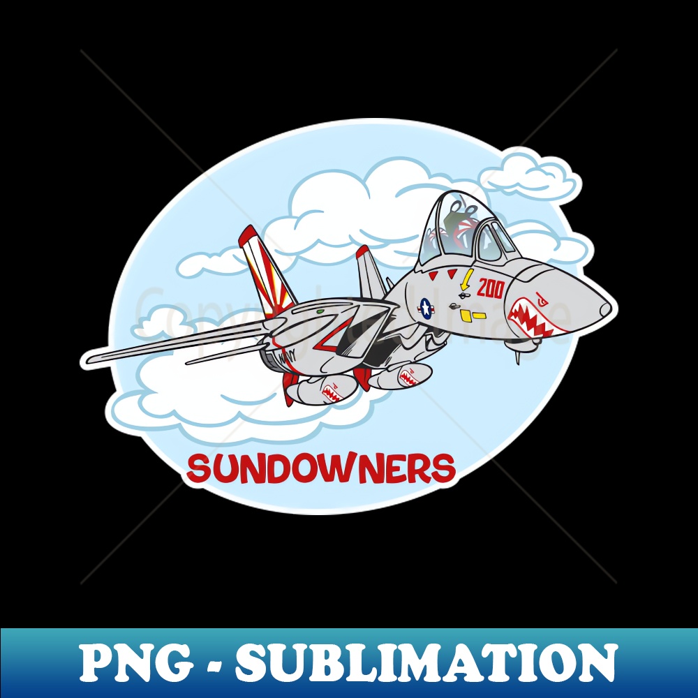 Tomcat Cartoon VF-111 Sundowners - Exclusive PNG Sublimation | Inspire ...