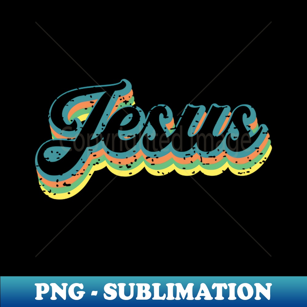 Retro Jesus - Digital Sublimation Download File - Fashionabl | Inspire ...