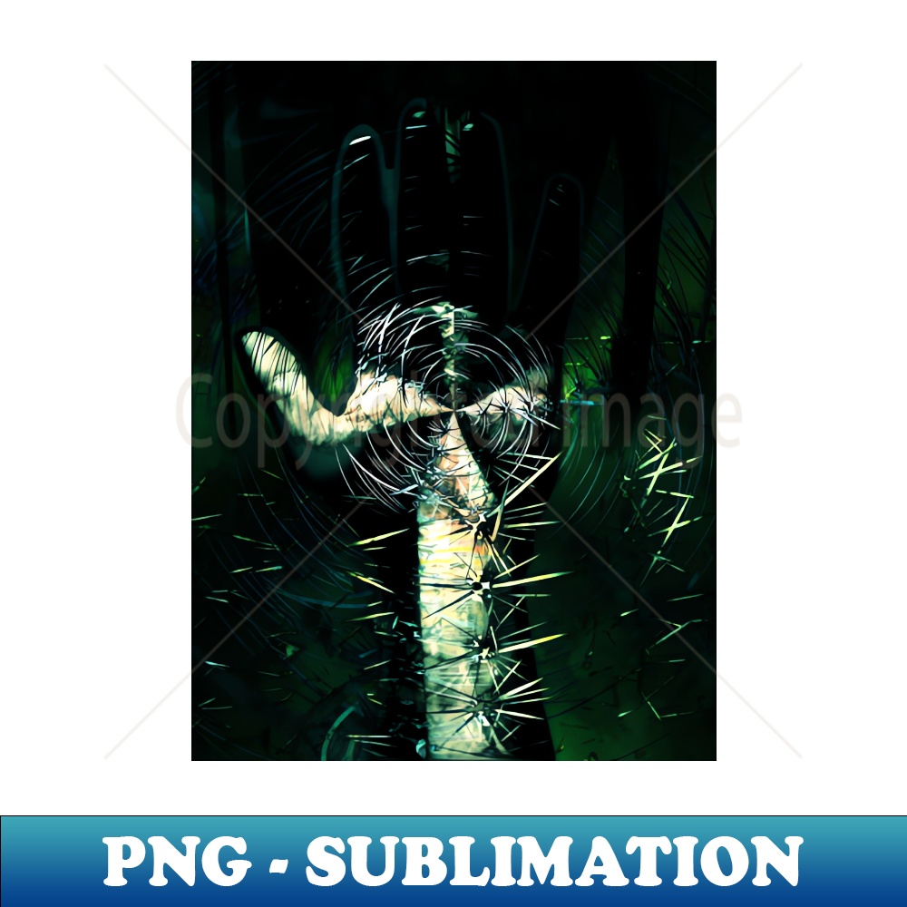 Digital collage and special processing Hand full of spikes C | Inspire Uplift