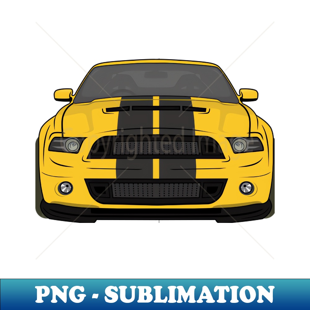 YELLOW GT500 V8 DRAG RACING RACE CAR - Retro PNG Sublimation | Inspire ...