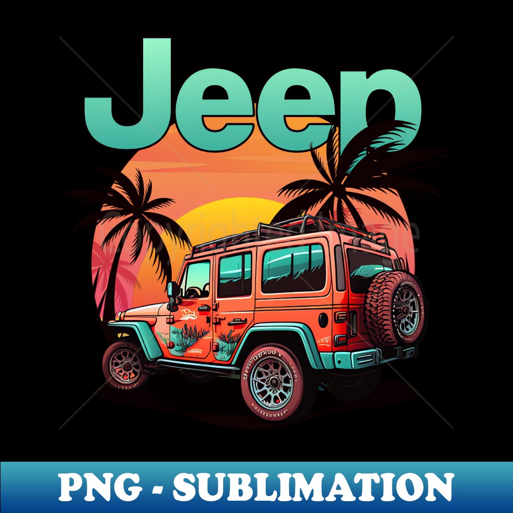 Jeep Sunset Adventure - Special Edition Sublimation PNG File - Inspire ...