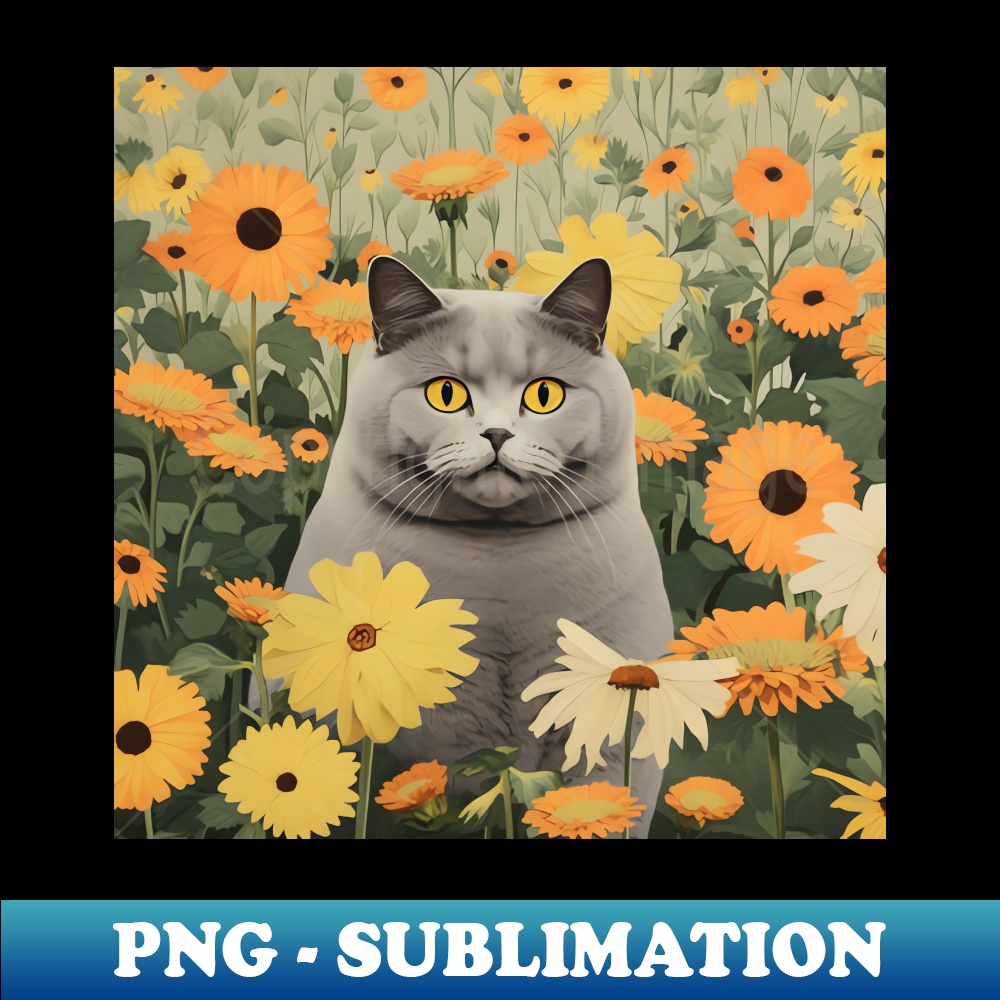 Feline Garden Delight Cats Amongst a Bouquet of Blooms - Chi | Inspire ...