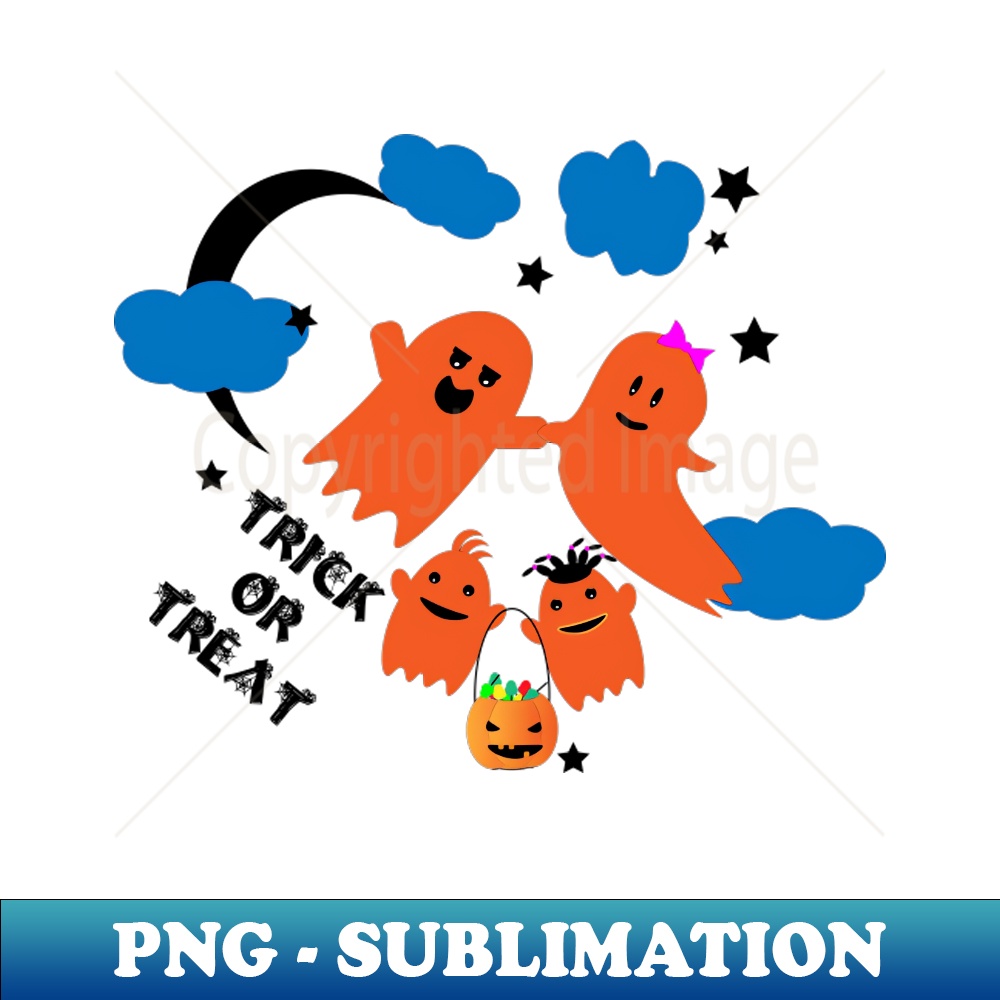 Trick Or Treat Cute Ghosts Family Fly Halloween Candys Sweet | Inspire ...
