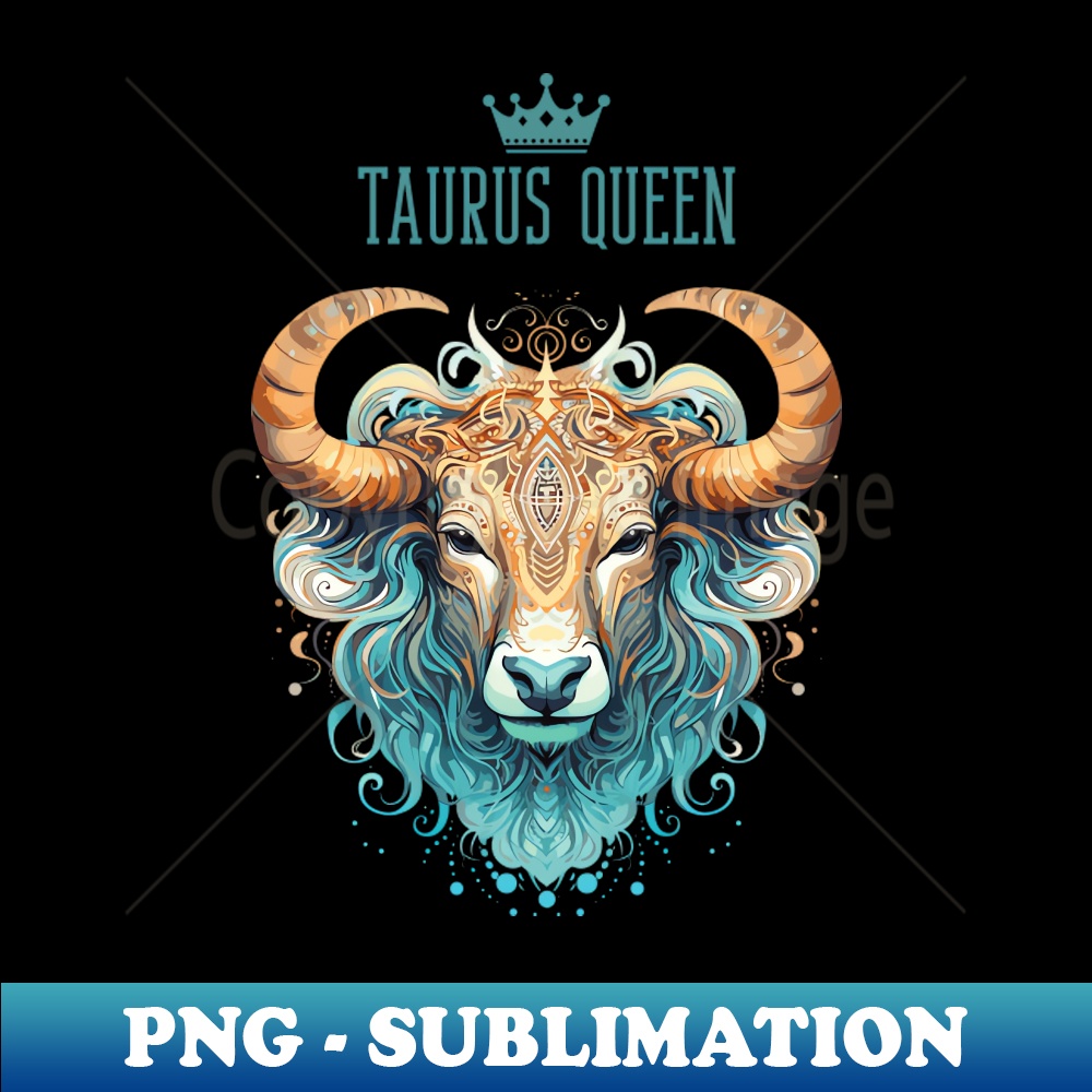 Taurus Queen - High-Resolution PNG Sublimation File - Fashio | Inspire ...