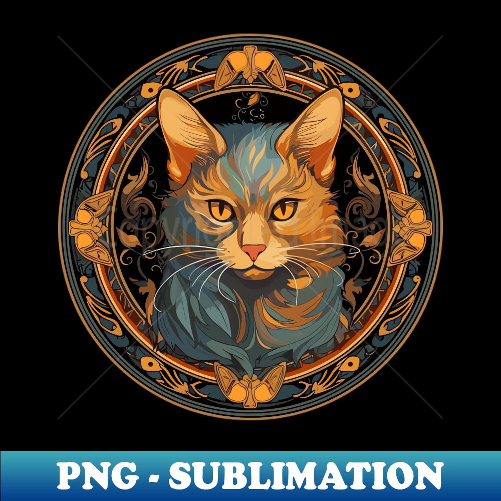 cat badge - Vintage Sublimation PNG Download - Transform You | Inspire ...