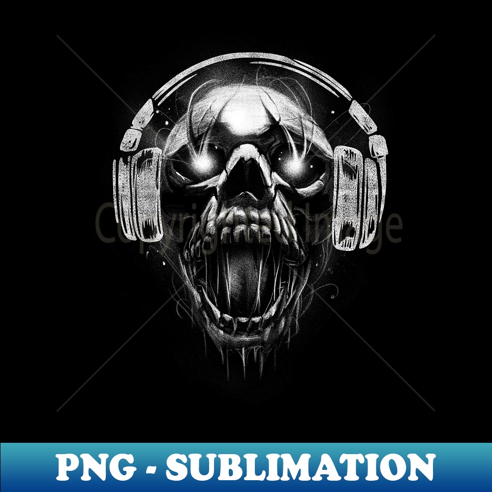 Goth Dark Art Creepy Occult Horror Demon & Headphones - PNG | Inspire ...