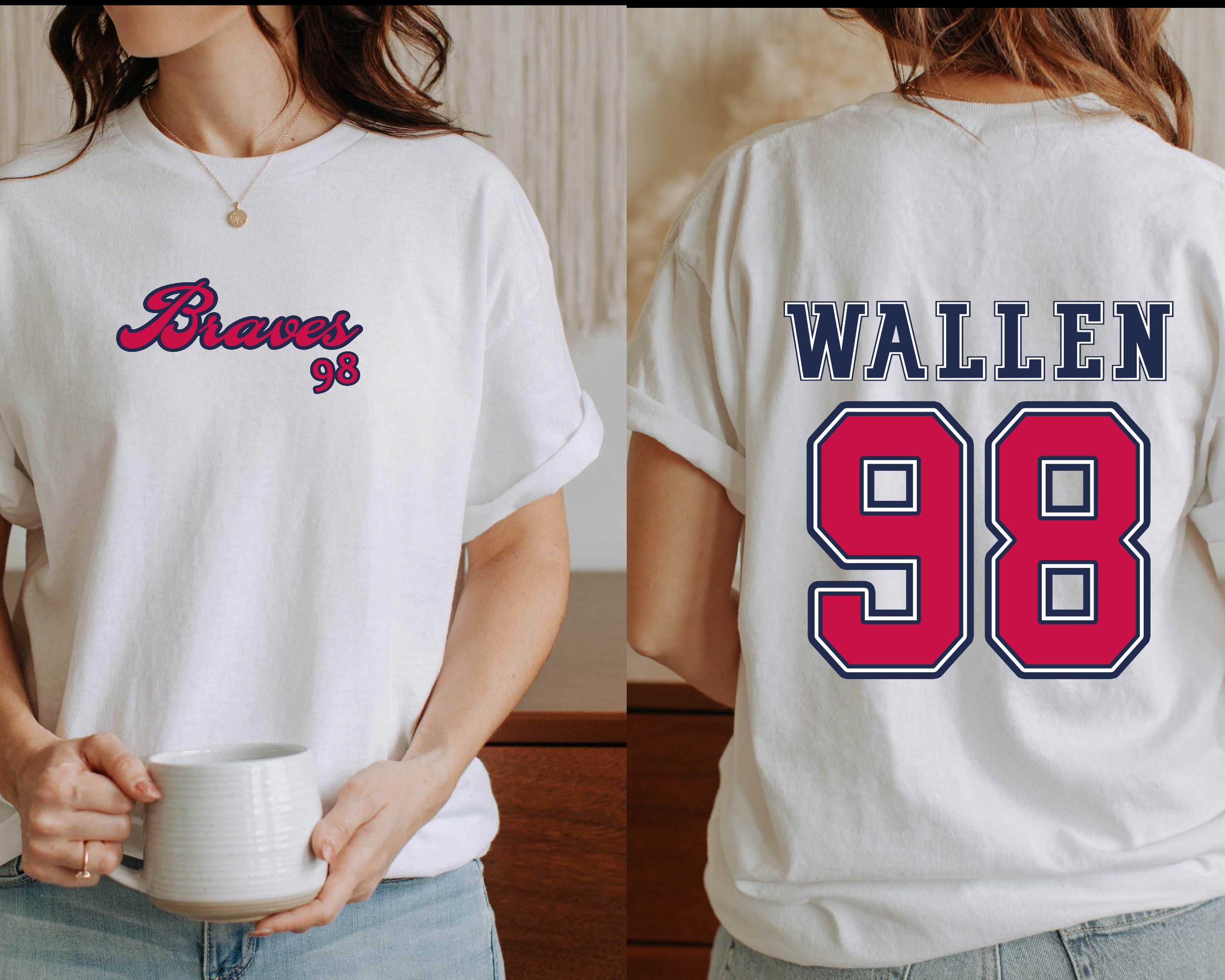 Braves 98 Shirt, Wallen Tshirt, Wallen 98 Braves T-Shirt, Wa | Inspire ...
