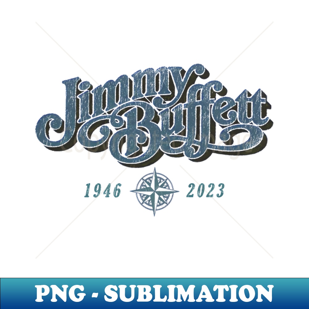 Jimmy Buffett Tribute Latitudes Compass Vintage Fanart Blue | Inspire ...