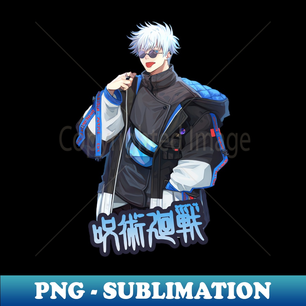 Gojo Satoru Jacket Blue - PNG Transparent Digital Download F | Inspire ...