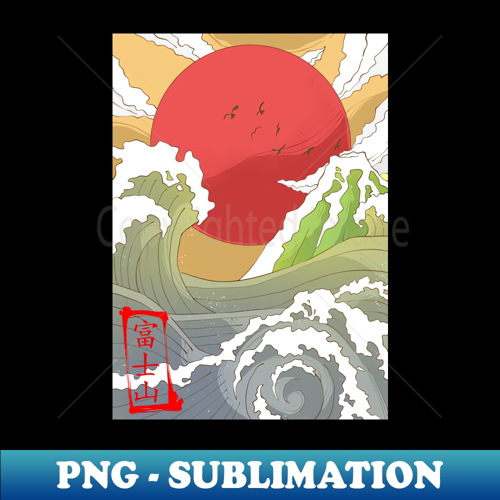 fuji waves - Exclusive Sublimation Digital File - Create wit | Inspire Uplift