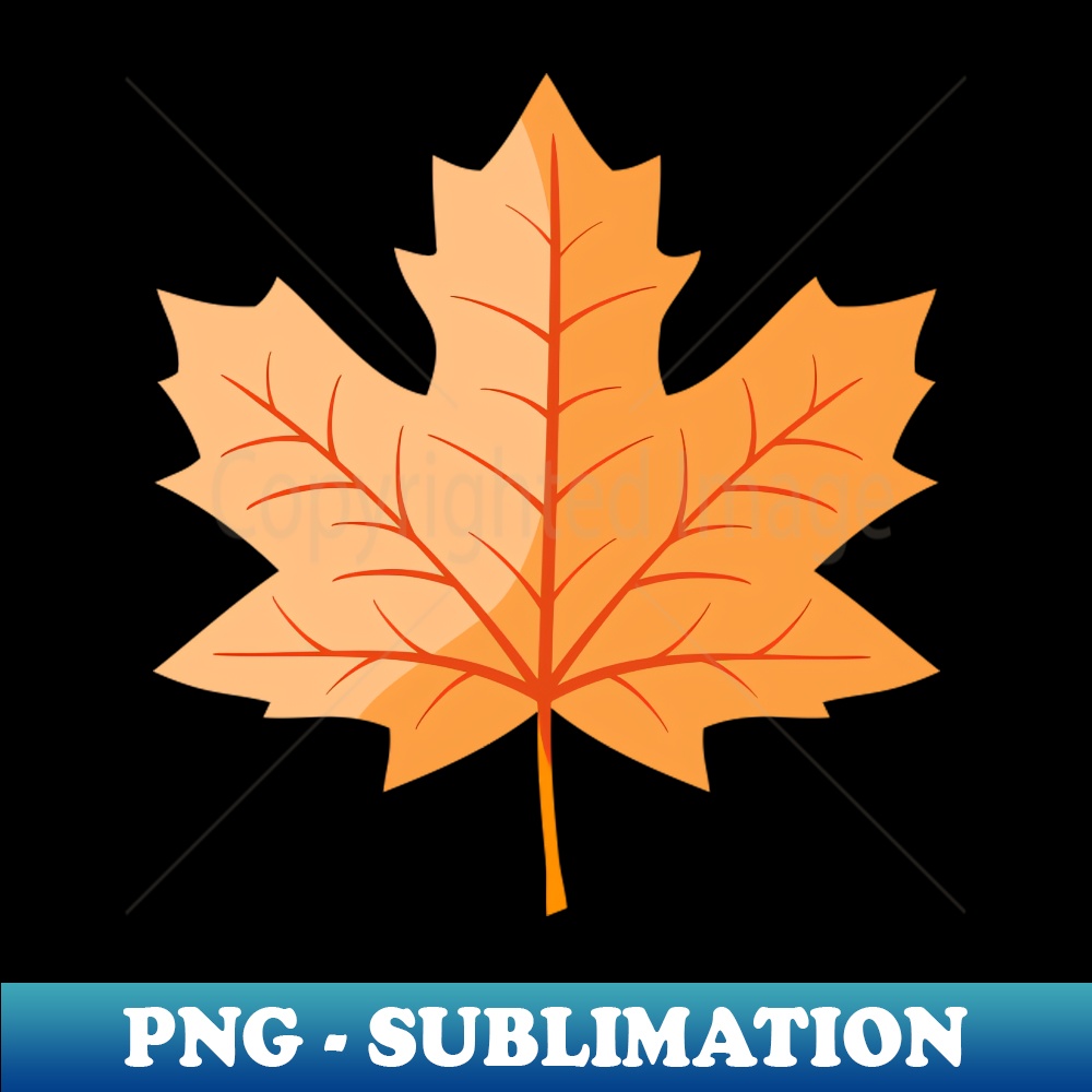 Light Orange Autumn Maple Leaf - Digital Sublimation Downloa | Inspire ...