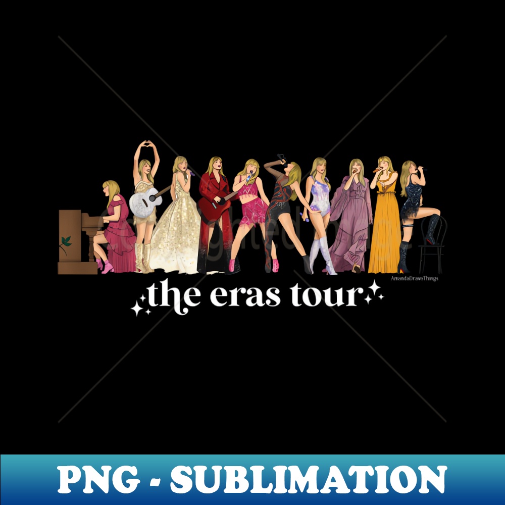 The Eras Tour 2023 Hand Drawn Iconic Costume Lineup - PNG Tr | Inspire ...