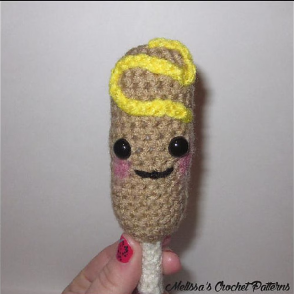 Happy Little Corn Dog Crochet pattern, digital file PDF, dig | Inspire ...