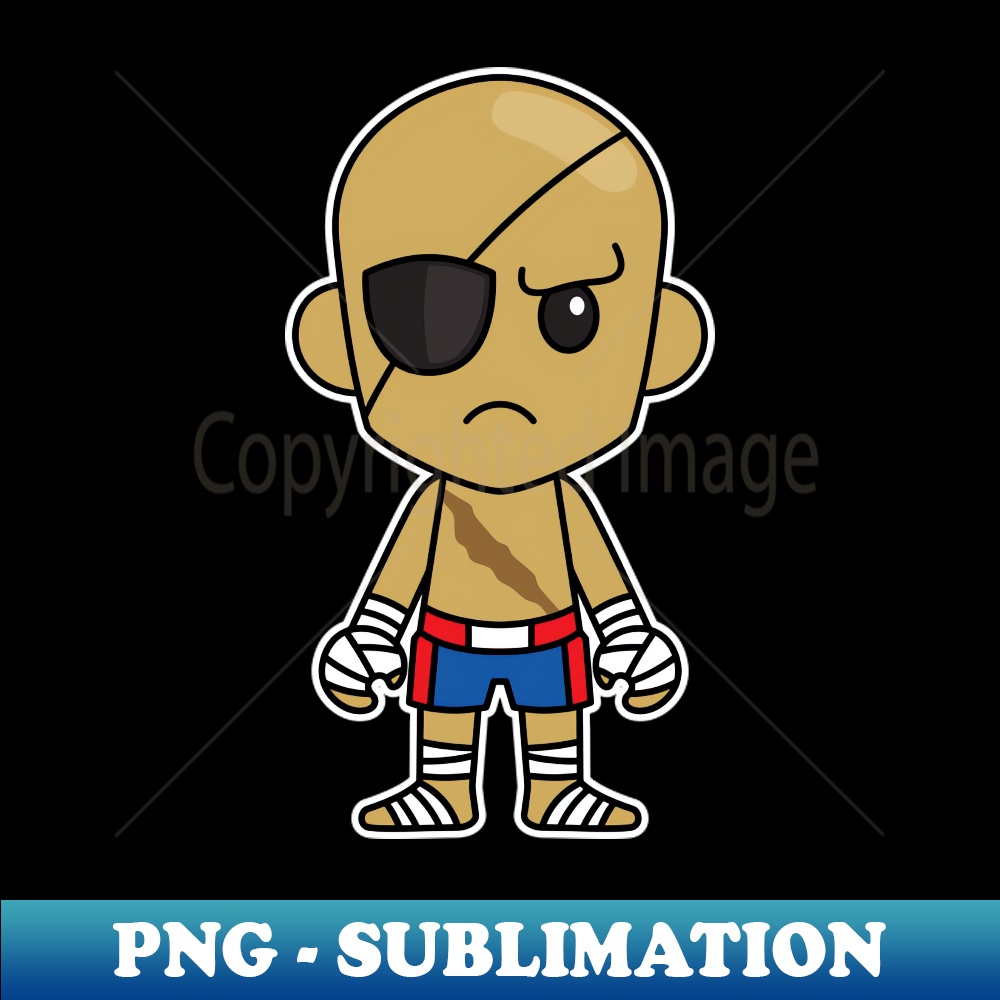 Chibi Sagat - PNG Transparent Sublimation Design - Transform - Inspire Uplift