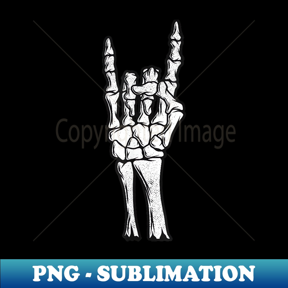 Skeleton Hand Sign Devil Horns Hand Gesture - Signature Subl | Inspire ...