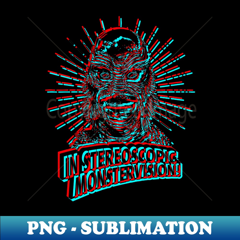 RETRO 3D GLASSES STYLE - Gillman creature from the Black lag | Inspire ...