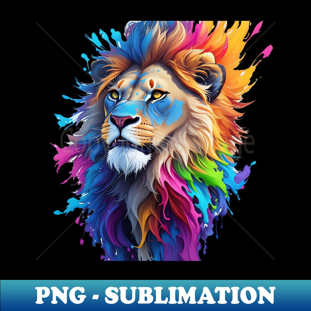 COLOURFUL LION DESIGN - Elegant Sublimation PNG Download - U | Inspire ...