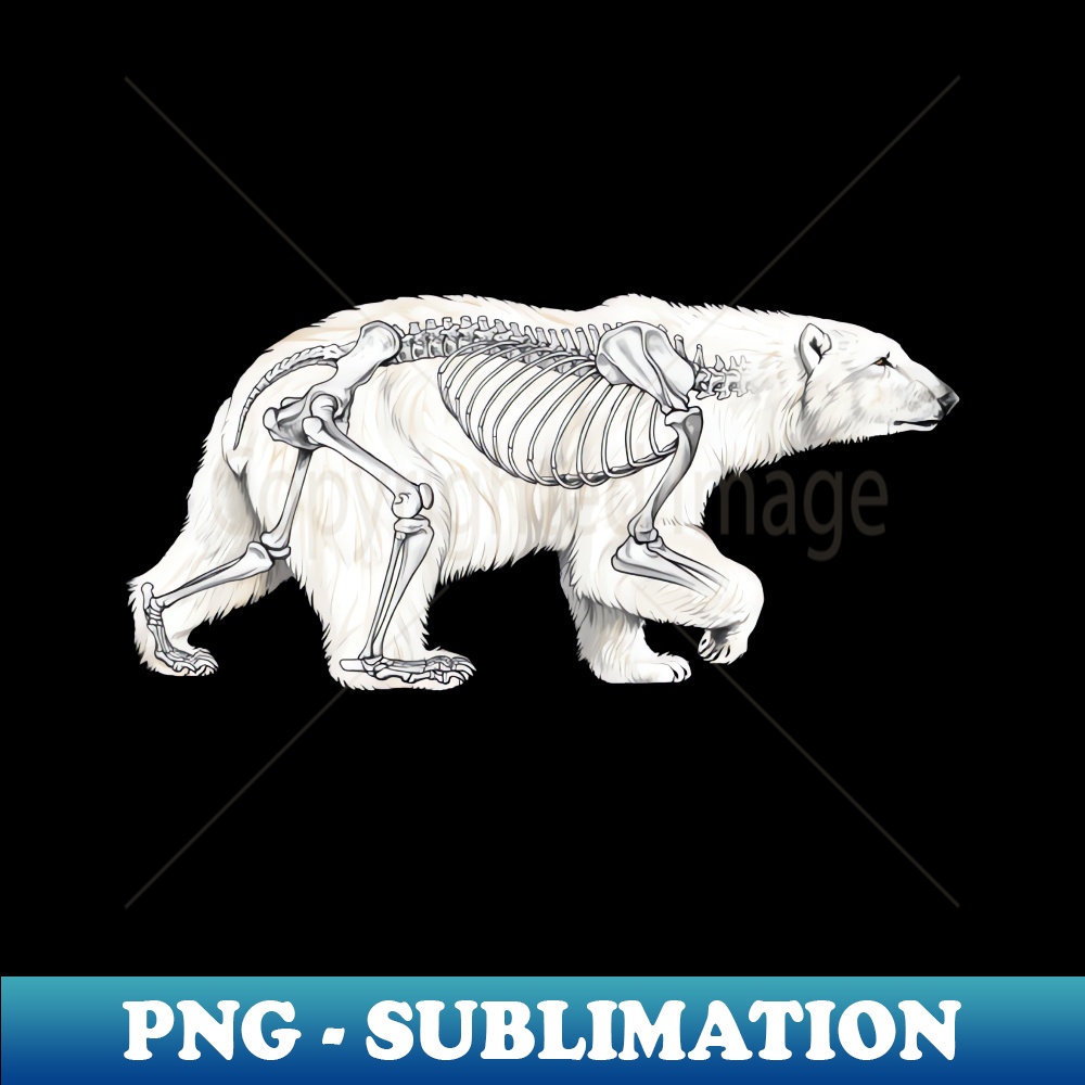 Polar Bear Skeleton Anatomy - Sublimation-Ready PNG File - B - Inspire ...