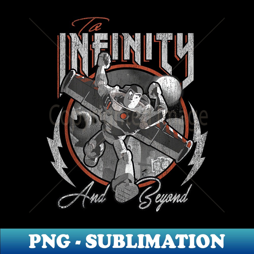 Disney Pixar Buzz Lightyear To Infinity & Beyond Grey Scale | Inspire ...