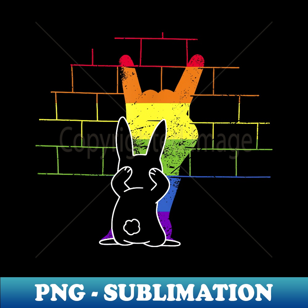 LGBT Pride Flag Bunny Shadow Puppet Devil Horns Gay Lesbian | Inspire ...