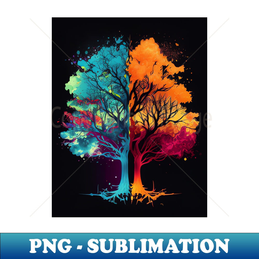 Tree Colourful art - Professional Sublimation Digital Downlo | Inspire ...