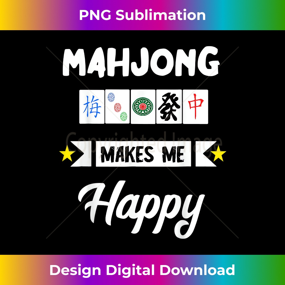 Mahjong Makes Me Happy Chinese Game Set Mah Jongg Tiles Card | Inspire ...