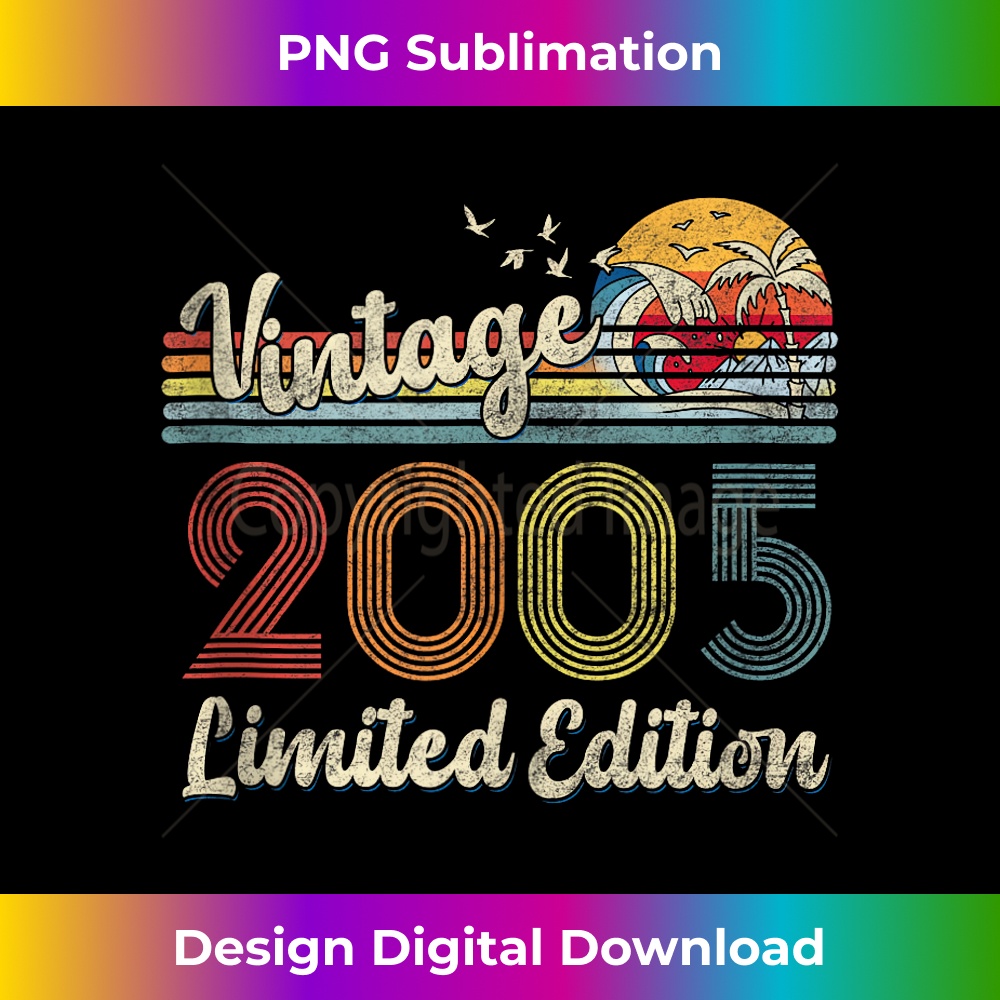 Vintage Born In 2005 Limited Edition Retro 19th Birthday Men | Inspire ...