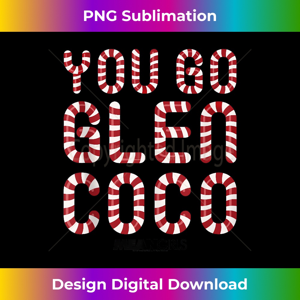 Mean Girls You Go Glen Coco Candy Cane Text Tank Top - Luxe | Inspire Uplift