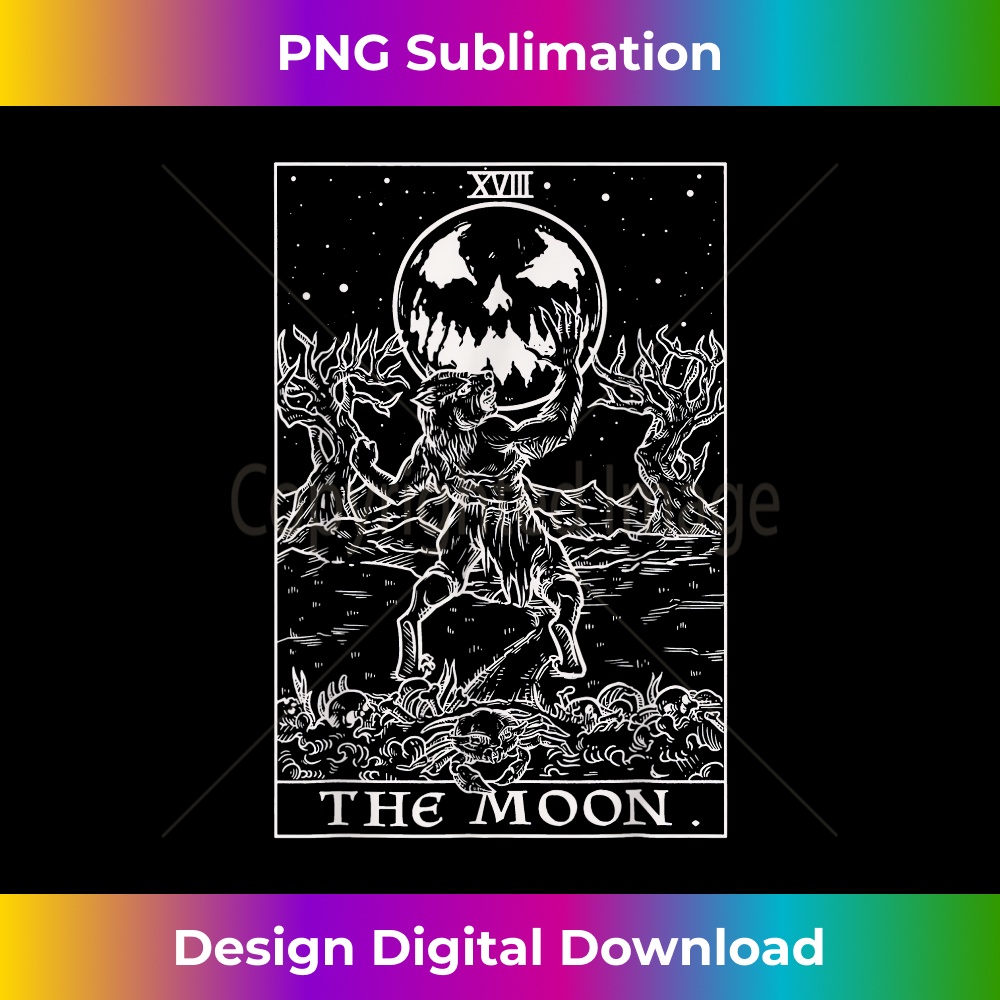 The Moon Tarot Card Halloween Werewolf Gothic Horror Witch - | Inspire ...