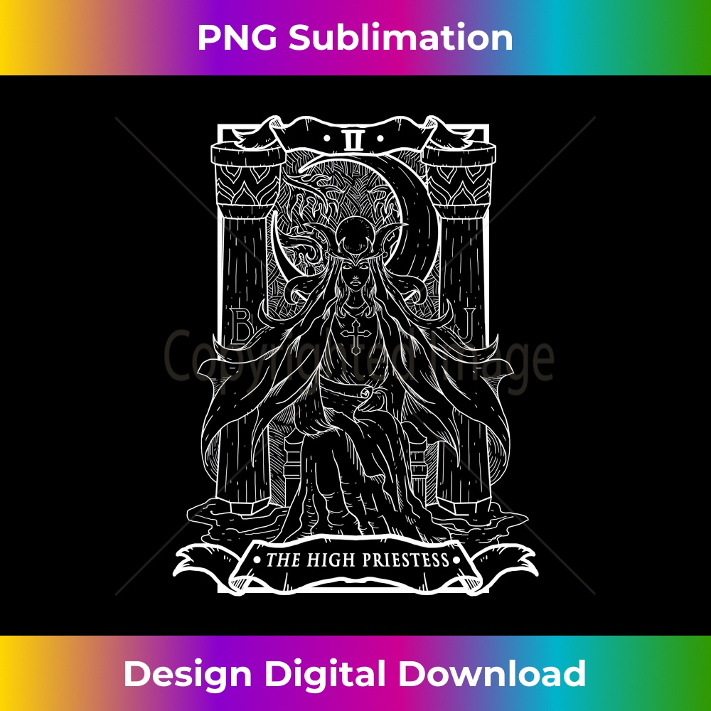 Tarot Card The High Priestess II Occult Vintage Long Sleeve - Inspire ...
