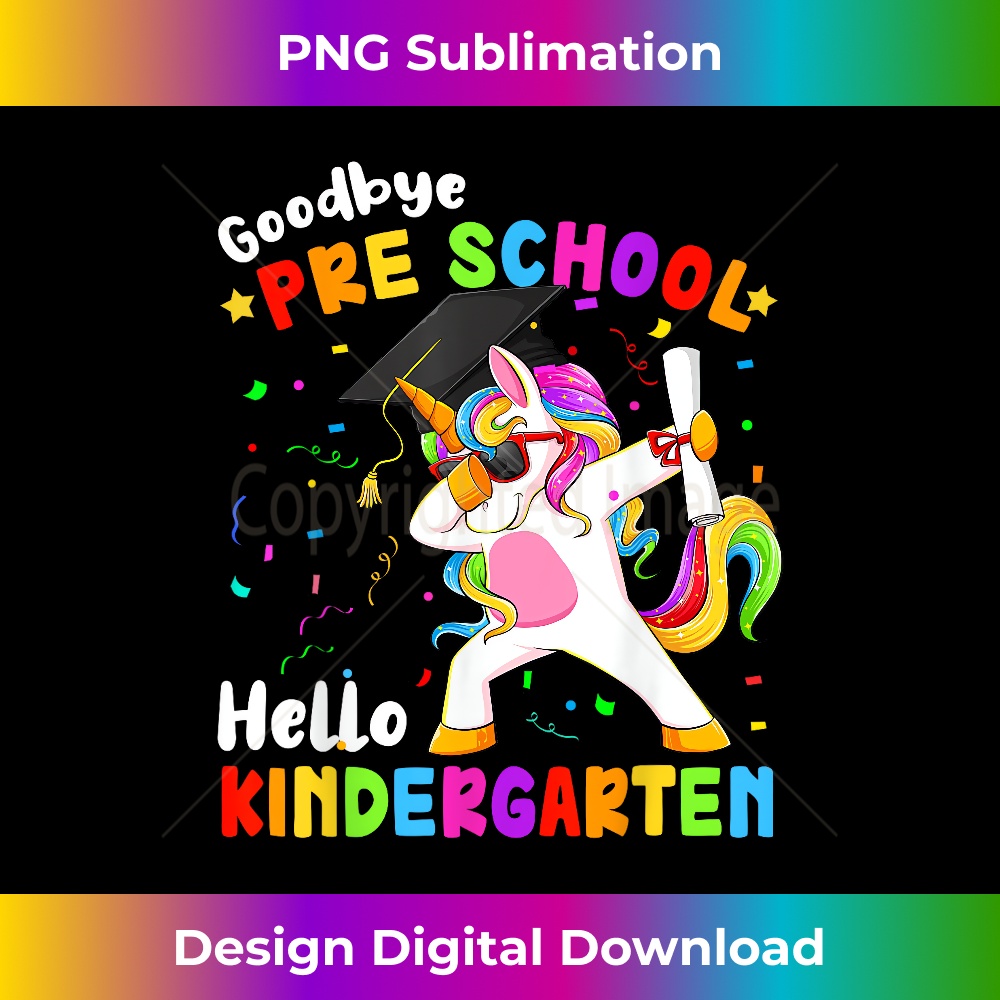 Goodbye Preschool Hello Kindergarten Graduation Unicorn Girl - Inspire ...