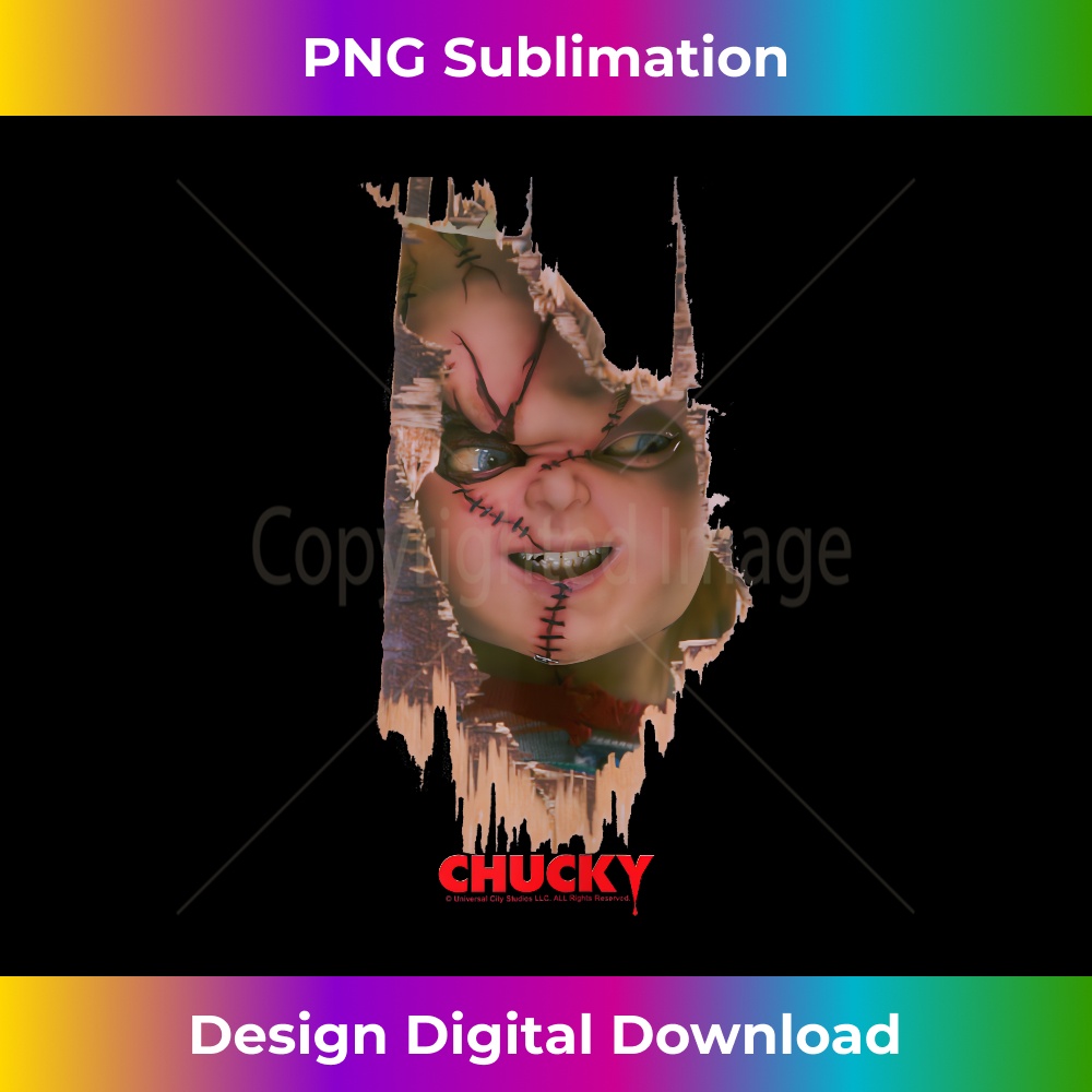 Child's Play Broken Door Here's Chucky Poster Tank Top - Vib | Inspire ...