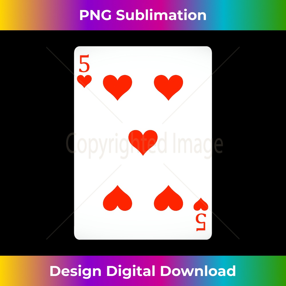 5 Five Of Hearts Playing Cards Easy Halloween Costume Long S | Inspire ...