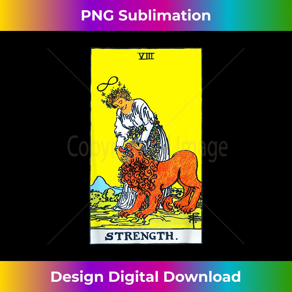 Strength Rider-Waite Tarot Card Spiritual Occult Art - Bohem - Inspire ...