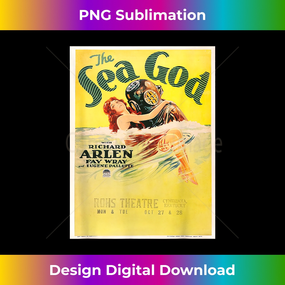 The Sea God vintage movie poster, Deep sea divers - Sleek Su | Inspire ...