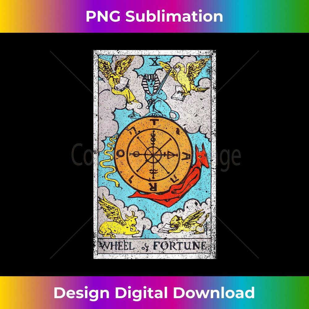 Fortune (The Wheel) Tarot Card T- - Vintage Design - Sublima - Inspire ...