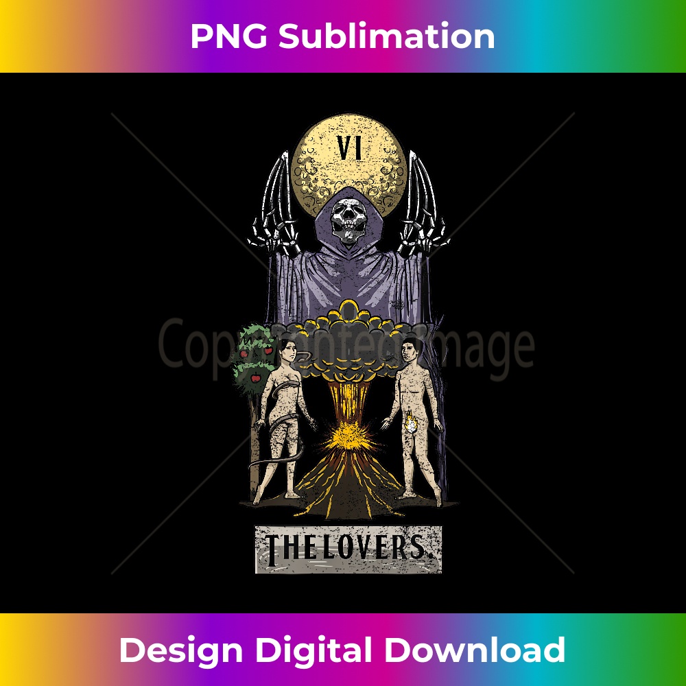 The Lovers Card Retro Dark Symbol Devilish Goth Lover Gift - | Inspire ...
