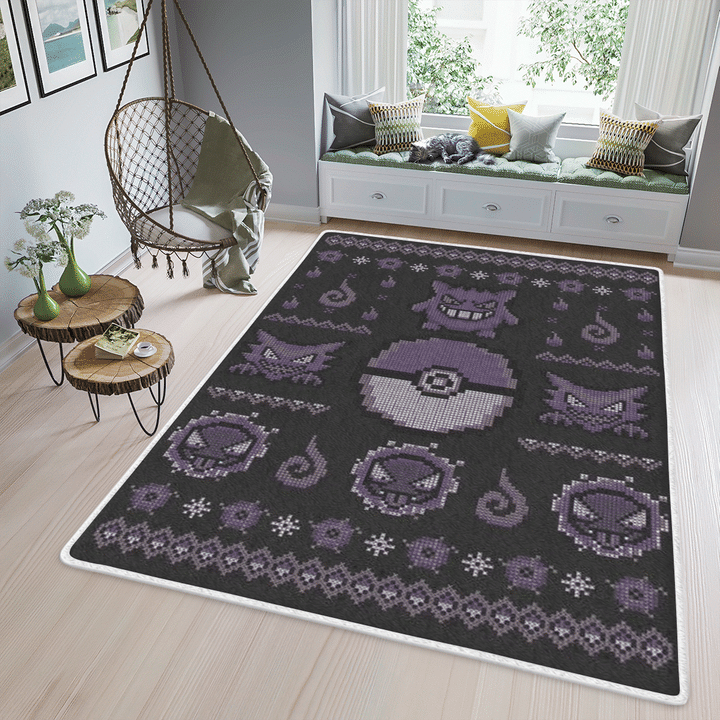 Gengar Pokemon 8 Bit Rug | Inspire Uplift