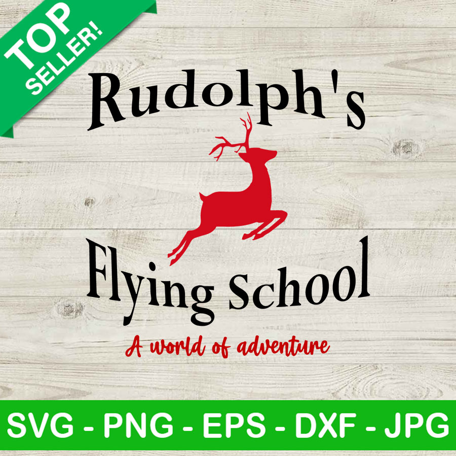 Rudolphs Flying School SVG, Christmas Reindeer SVG, Flying R - Inspire ...